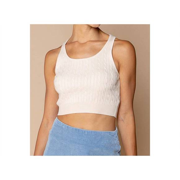 POL | Tops | New Pol Cuddlin Cable Knit Tank In Cream | Poshmark